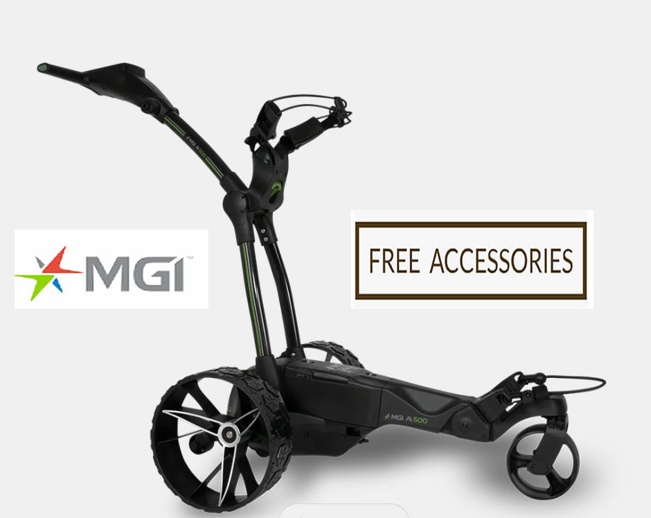 MGI Zip X5 Electric Golf Trolley - Free Accessories Bundle | Motogolf.com