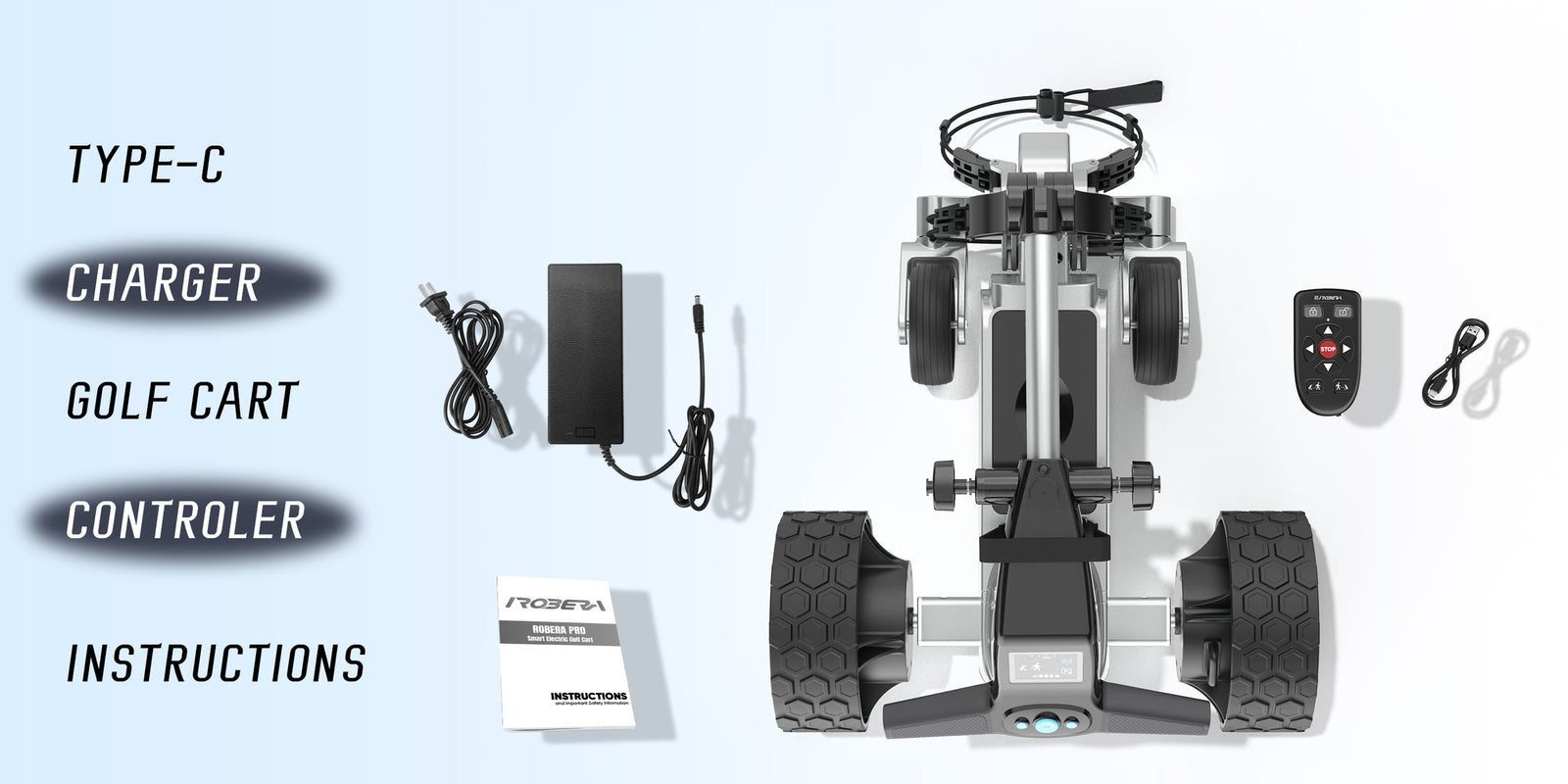 Robera Pro Ai-Powered Follow/Remote Electric Golf Caddy - Motogolf.com